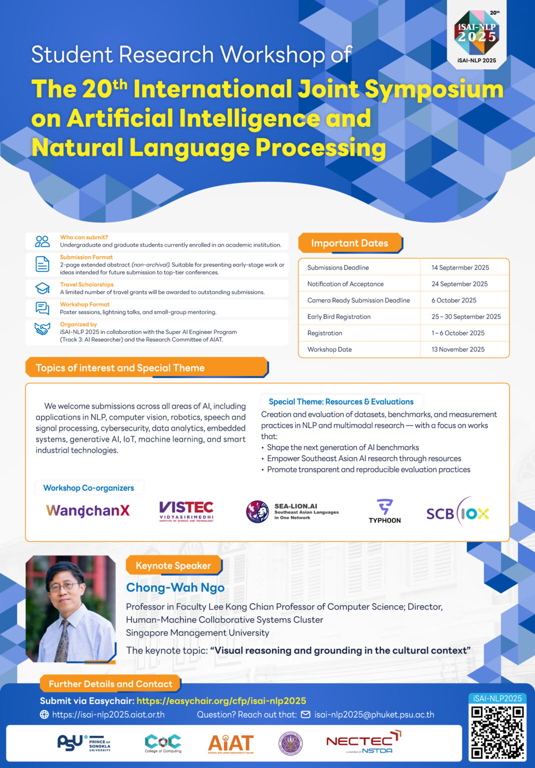 Student Research Workshop | iSAI-NLP 2025